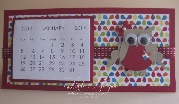 Easel Calendar Card – Independent Stampin Up!® Demonstrator, Victoria ...