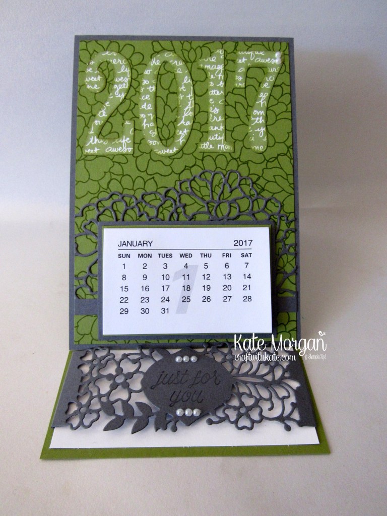 Calendar Card – Independent Stampin Up!® Demonstrator, Victoria, Australia