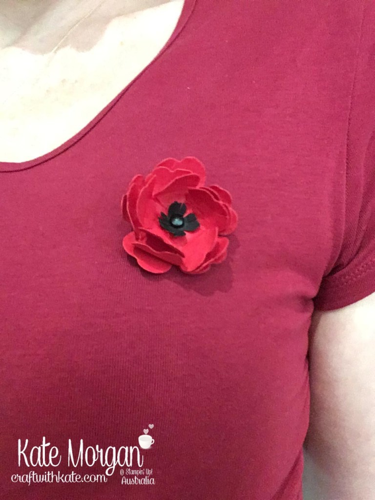 Anzac Day broach made from paper! – Kate Morgan, Independent Stampin Up ...
