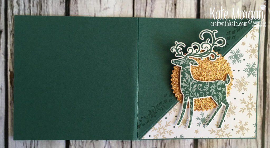 Square Easel Card with Dashing Deer and the rich Joyous Noel papers ...