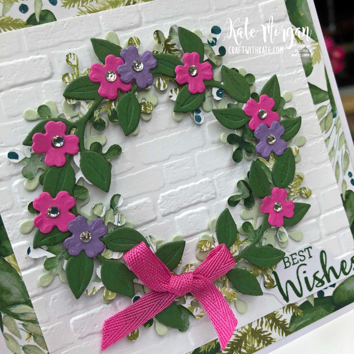 CCS Garden Green – Birthday Wreath with a pop of colour – Kate Morgan ...
