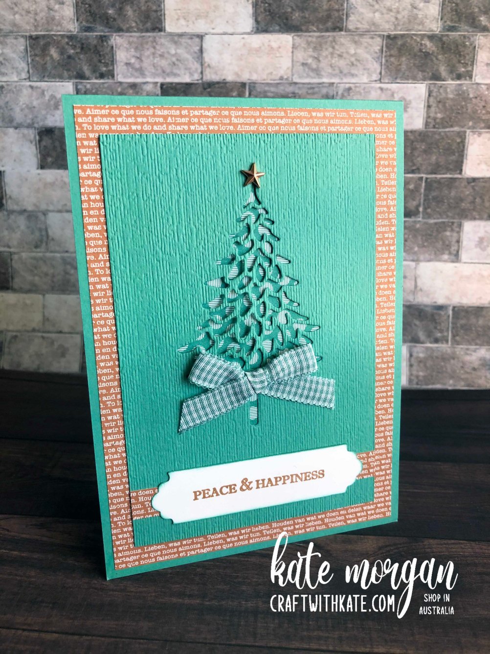 Quick and easy Christmas Pine Tree featuring DSP – Kate Morgan ...