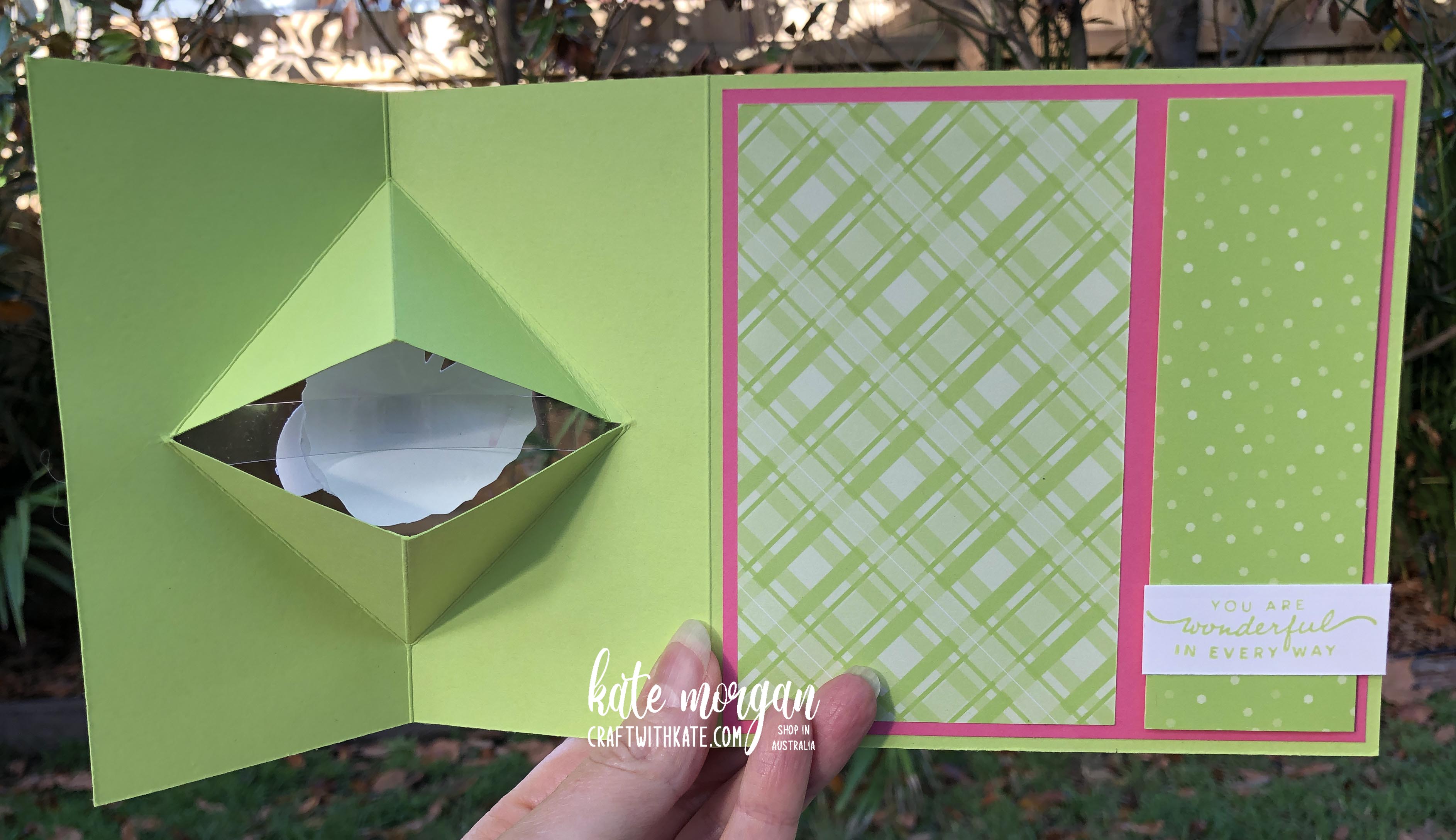 Faceted Diamond Vertical Easel card – Kate Morgan, Independent Stampin ...