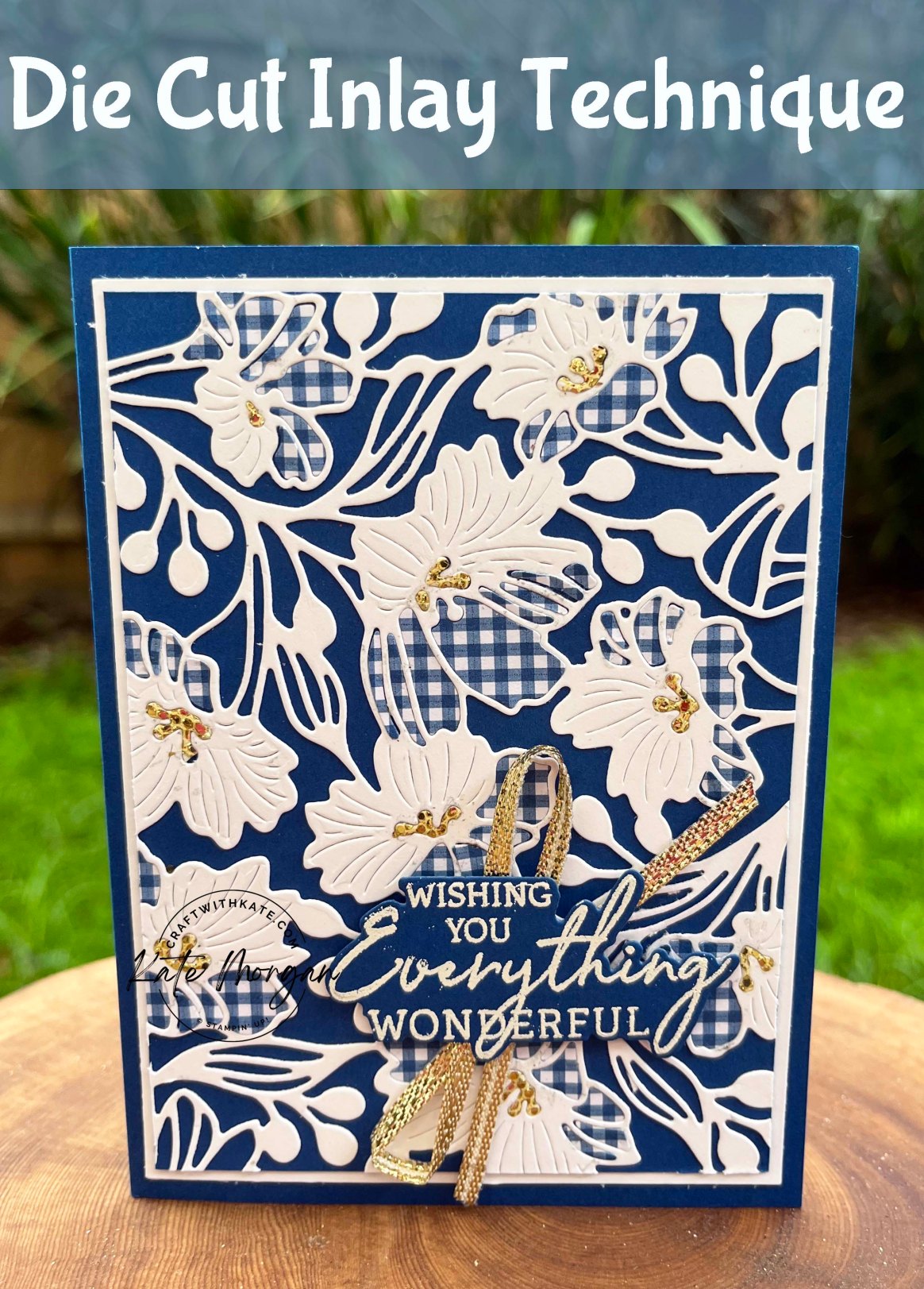 Blueberry Bushel Gingham Die Cut Inlay Technique – Kate Morgan ...