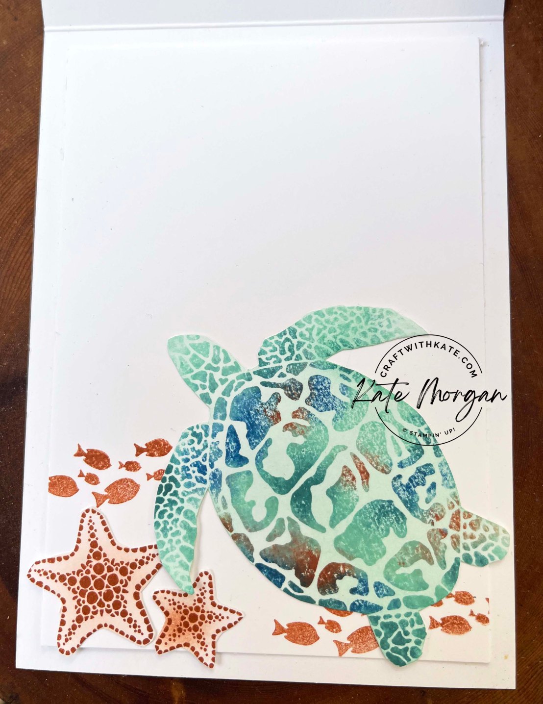 Sea Turtle with Babywipe Technique and a Baby card using Little ...