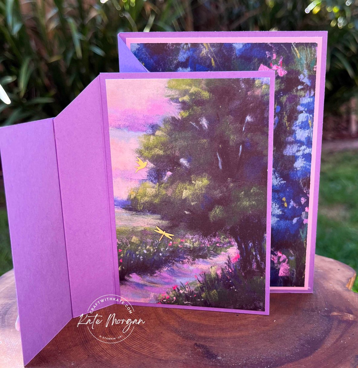 Highland Heather: Meandering Meadows 3 Panel card & Window card – Kate ...
