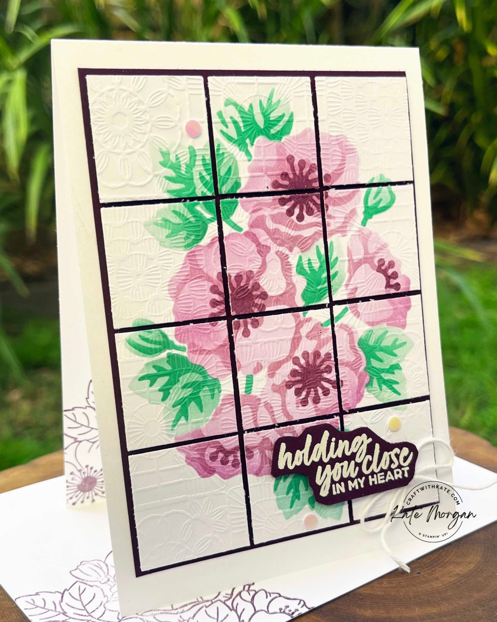 Blackberry Bliss: Enduring Beauty Faux Embossed Tile Card – Kate Morgan ...